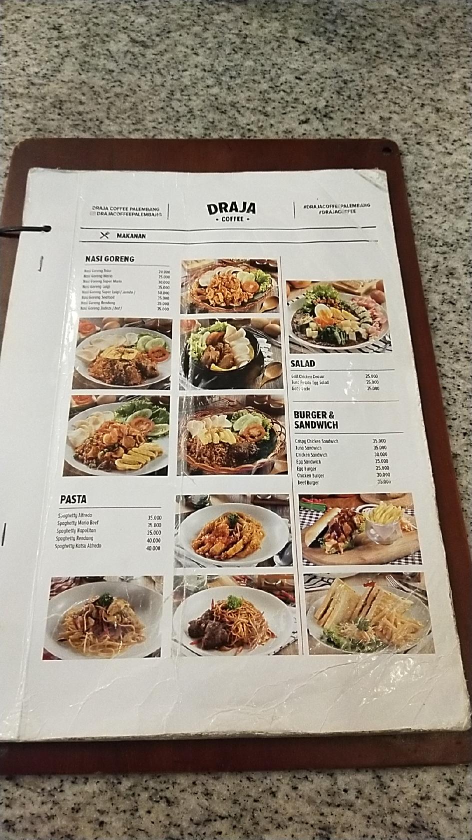 Menu at D'raja Coffee Palembang cafe, Palembang