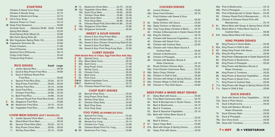 Menu at Jumbo Chinese Takeaway fast food, Irthlingborough