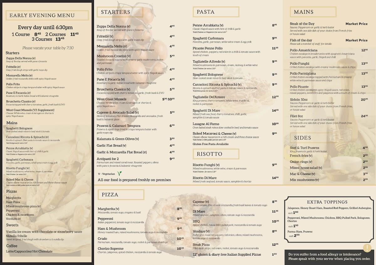 Menu at La Fortuna Restaurant and Pizzeria, Annan
