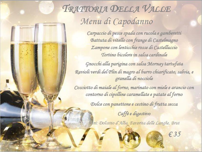 Menu da TRATTORIA DELLA VALLE ristorante, Envie