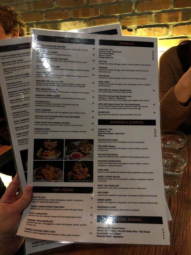 Menu at Thai 72 pub & bar, West New York