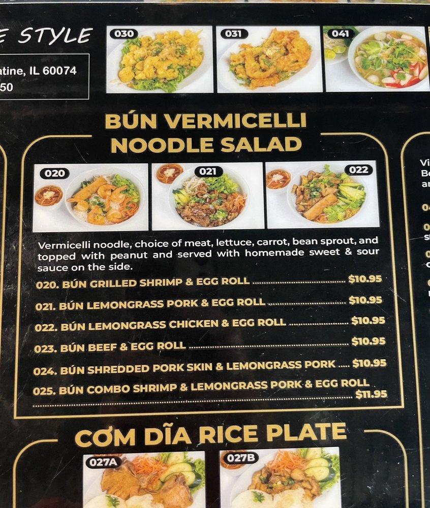 Menu at Viet Taste pub & bar, Palatine