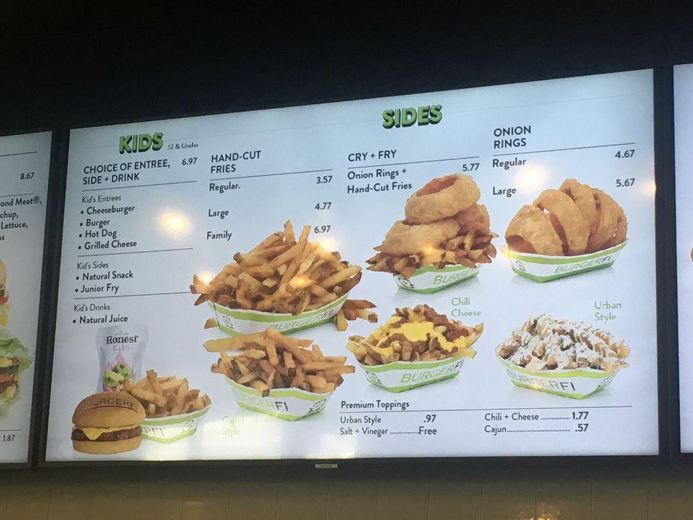 Menu at BurgerFi restaurant, Myrtle Beach, 106 Sayebrook Pkwy