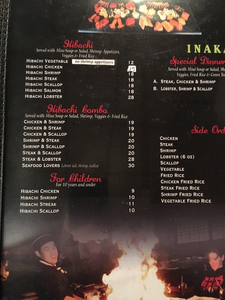 Menu at Inaka Sushi & Bar (Casady Square), Oklahoma City