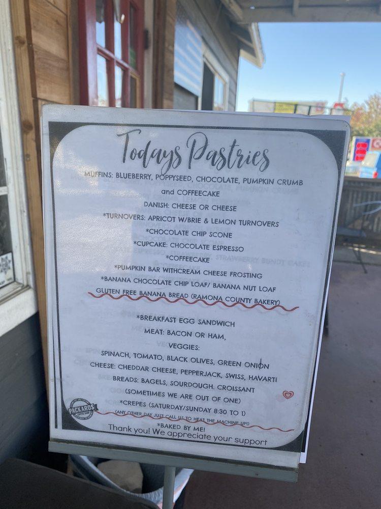 Menu at Main Street Coffee restaurant, Ramona