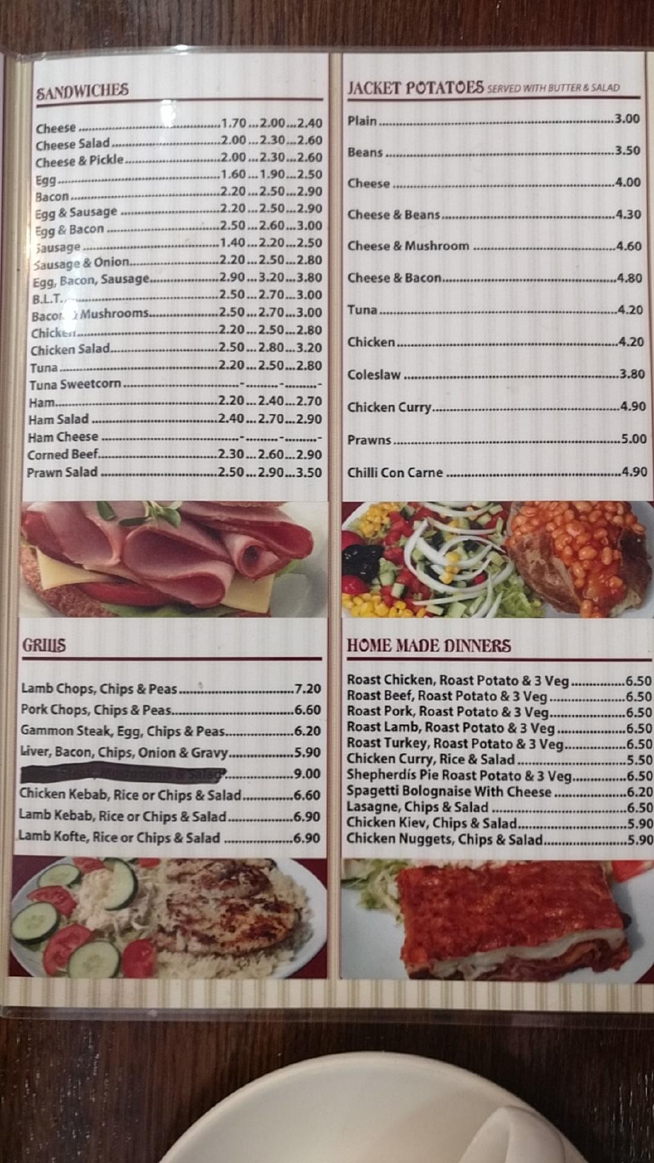 Menu at One Way Cafe London, London