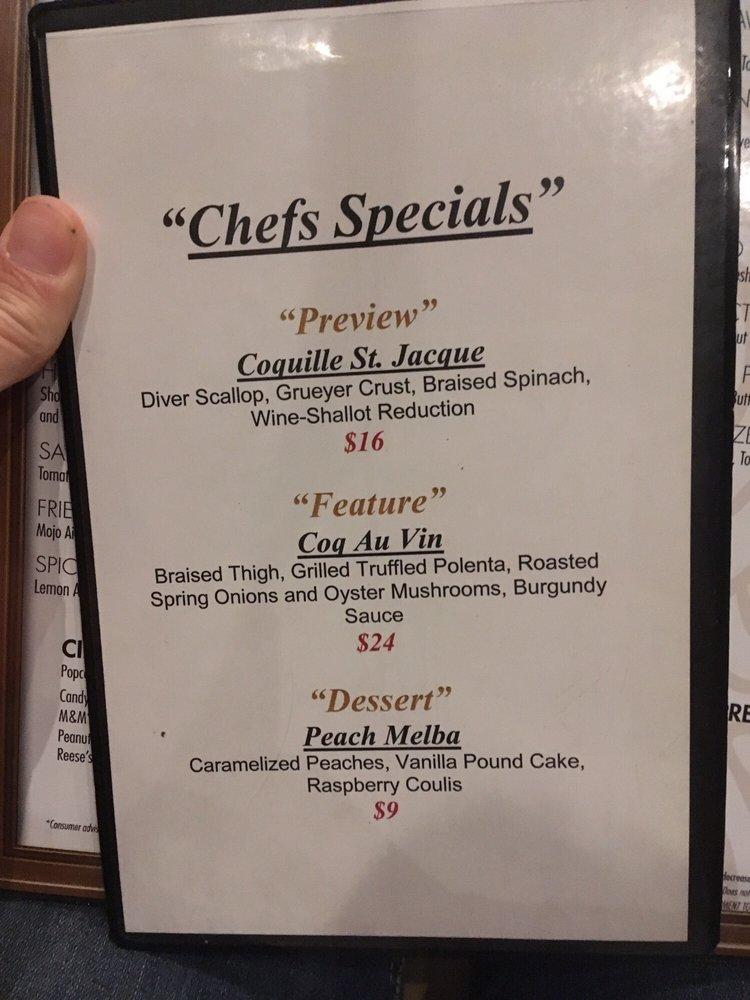 Menu at CMX CinéBistro Siesta Key cafe, Sarasota