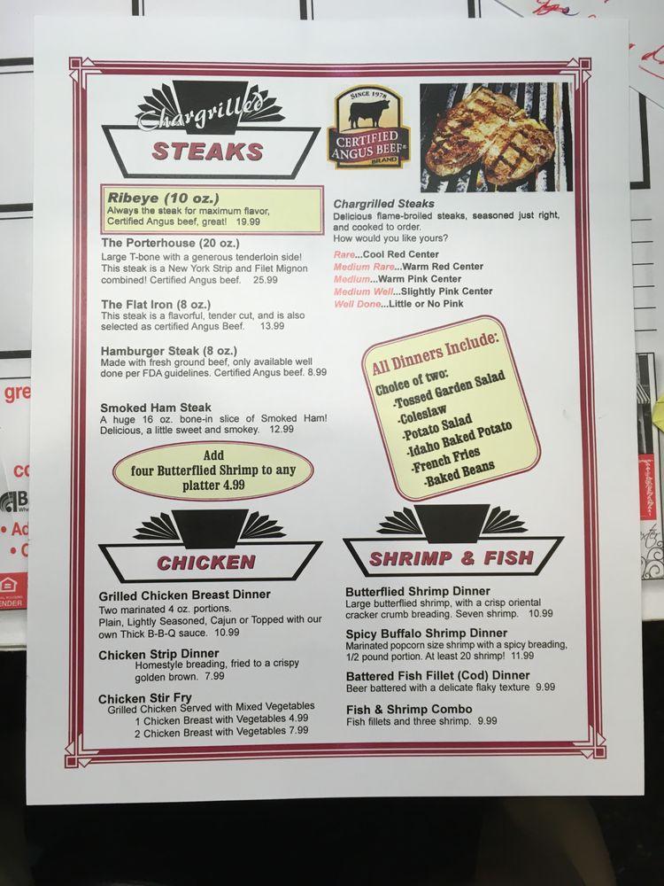 Menu at Hickory Log Restaurant, Dexter
