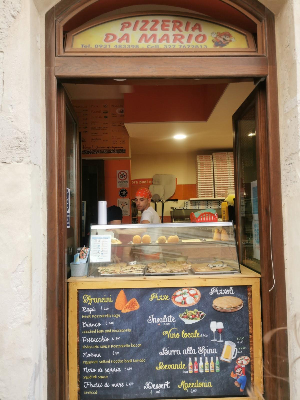 Menu at Pizzeria da Mario, Syracuse