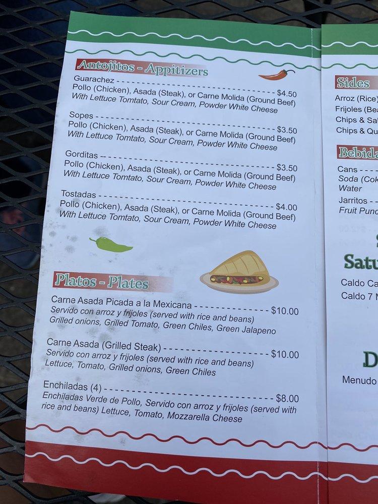Menu at Baja Taco restaurant, Crescent City