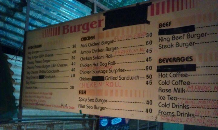 Menu at Burger (KP), Pune, N Main Rd
