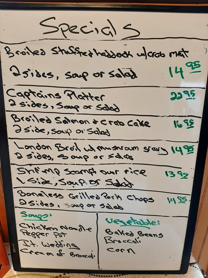 Menu at Freeland Diner restaurant, Freeland