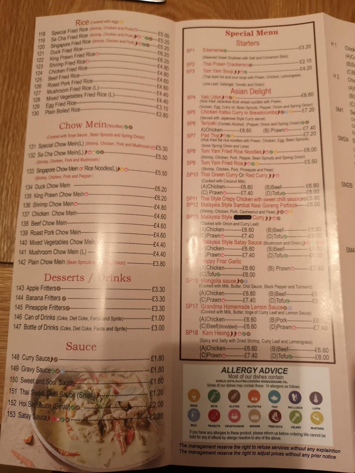 Menu at Happy Friar fast food, Royal Tunbridge Wells, 2 Friars Way