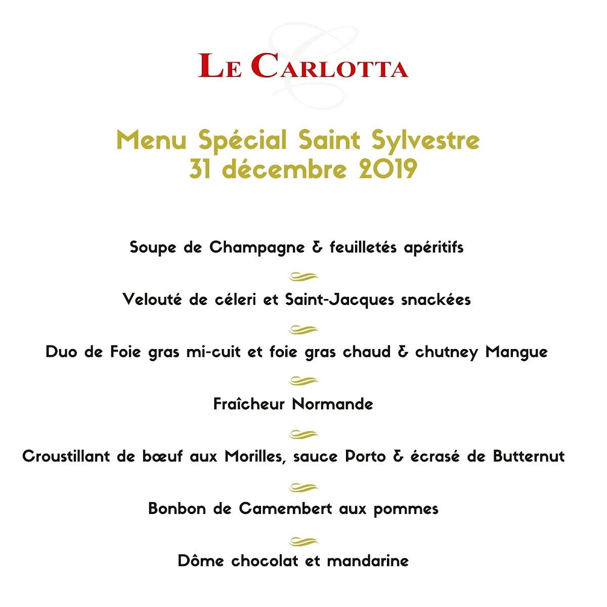 Menu au Le Carlotta restaurant, Caen, 16 Quai Vendeuvre