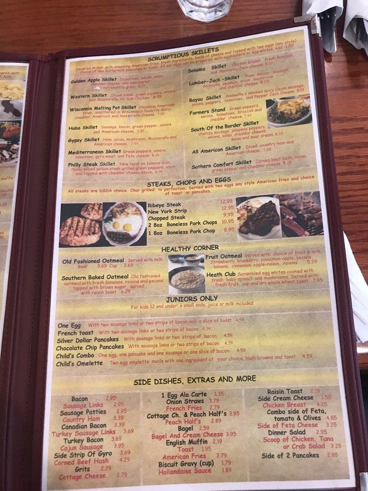 Menu at Elis Golden Apple Restaurant and Pancake House, Crown Point