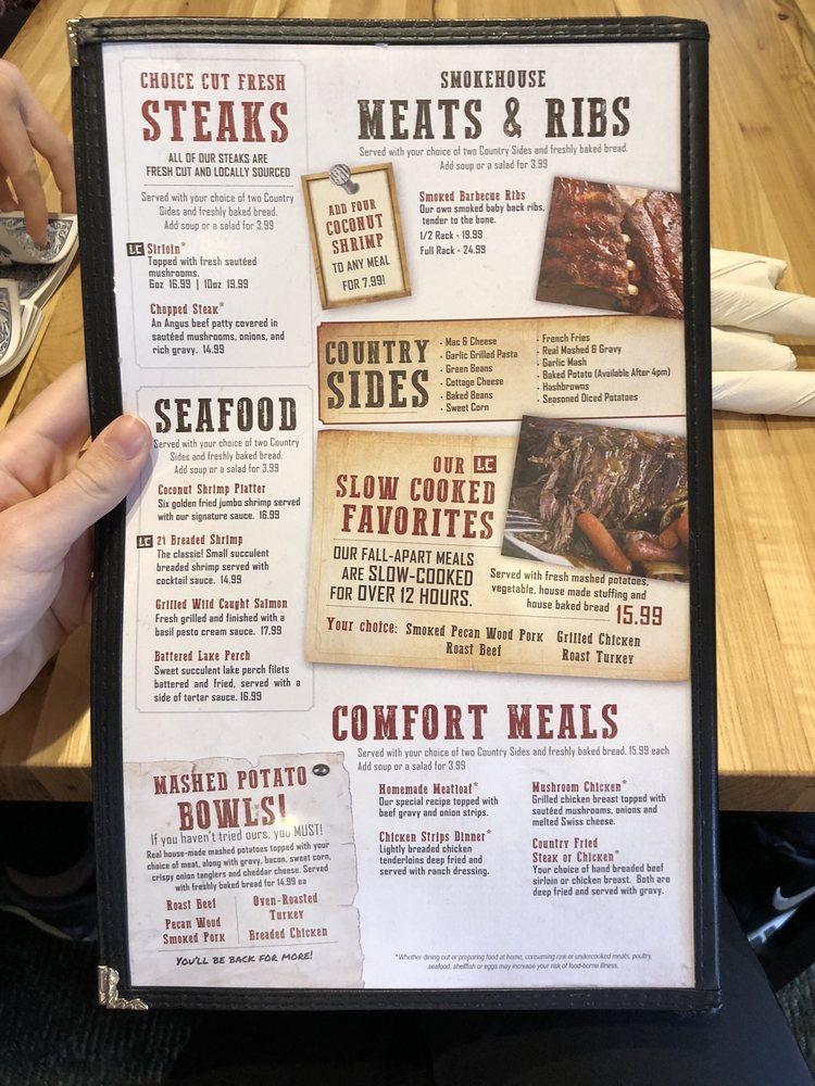 Menu at Log Cabin Family Restaurant, Baraboo, 8th St