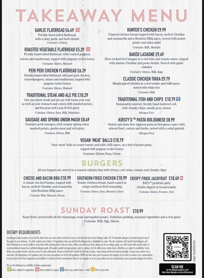Menu at The Star pub & bar, Mansfield, Warsop Rd
