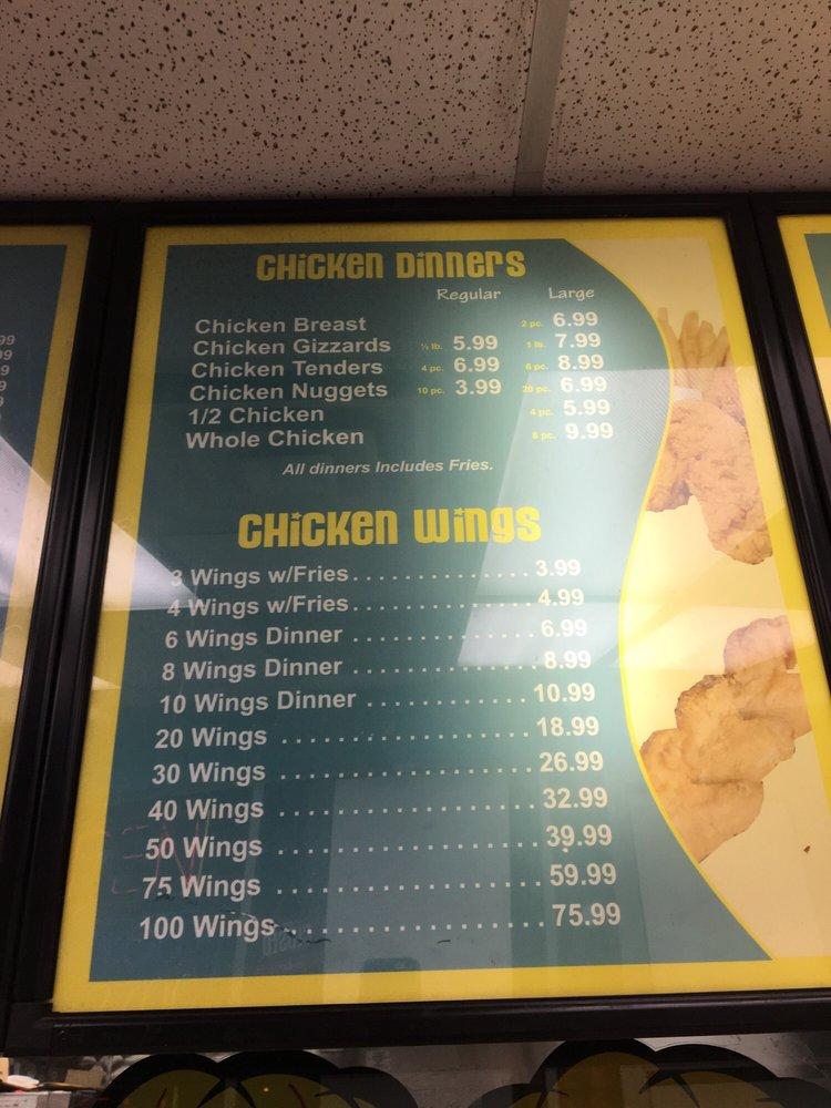 Menu at Sharks Fish & Chicken restaurant, Blue Island, W 119th St