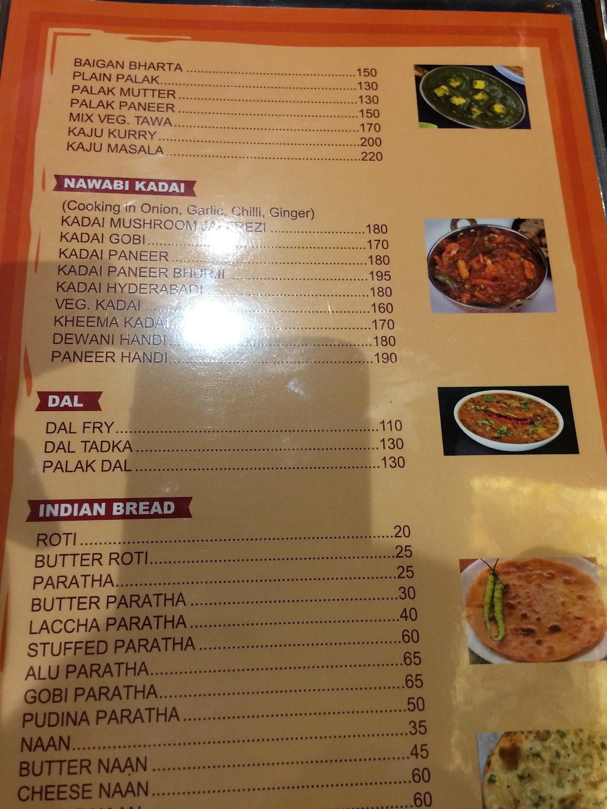 Menu at Shiv Sai Pure Veg Restaurant, Kaman