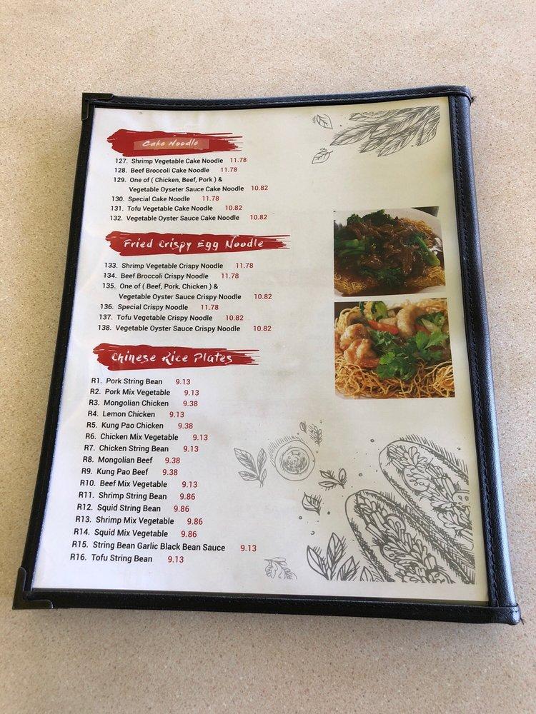 Menu at Yen's Cafe, Hilo