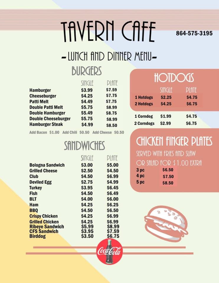 Tavern Cafe in Hickory Tavern - Restaurant menu and reviews