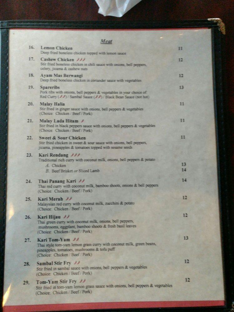 Menu at Kari House Restaurant, Richmond