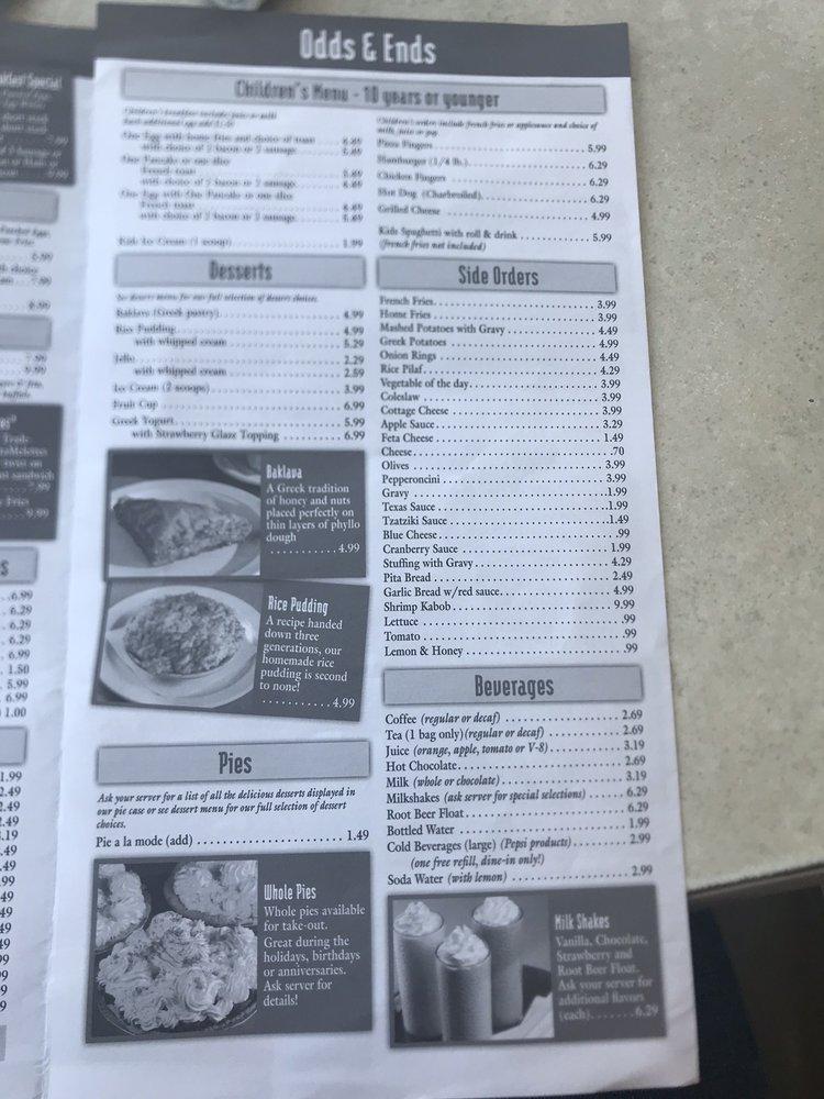 Menu at Olympic Restaurant, Cheektowaga