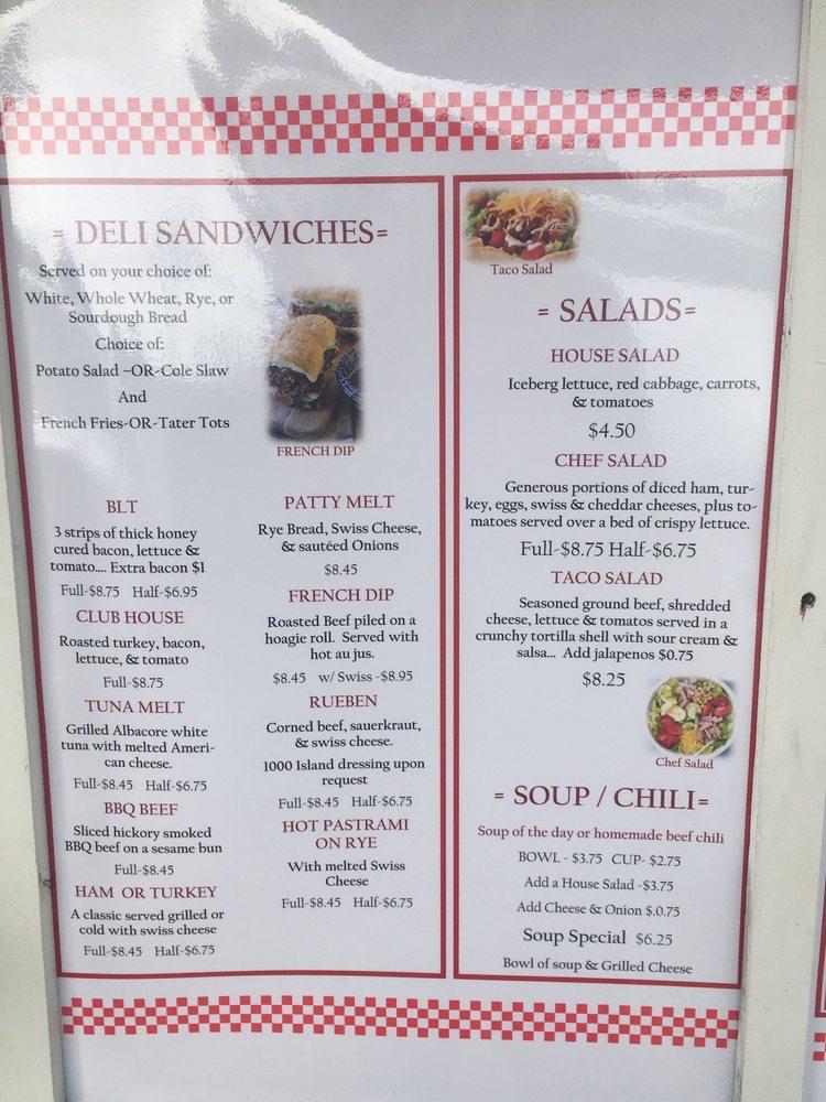 Menu at Burger Hut restaurant, Hubbard