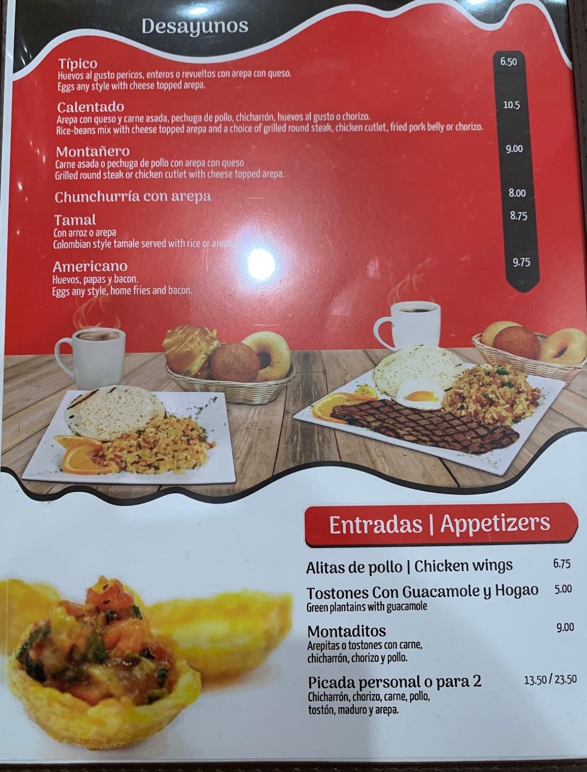 Menu at El Cafetero Bakery, White Plains
