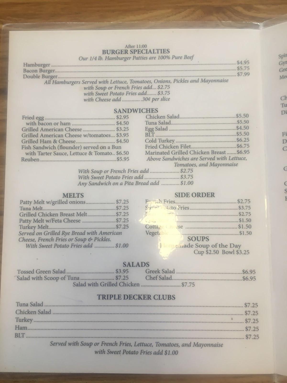 Menu at Gateway Restaurant, Daytona Beach