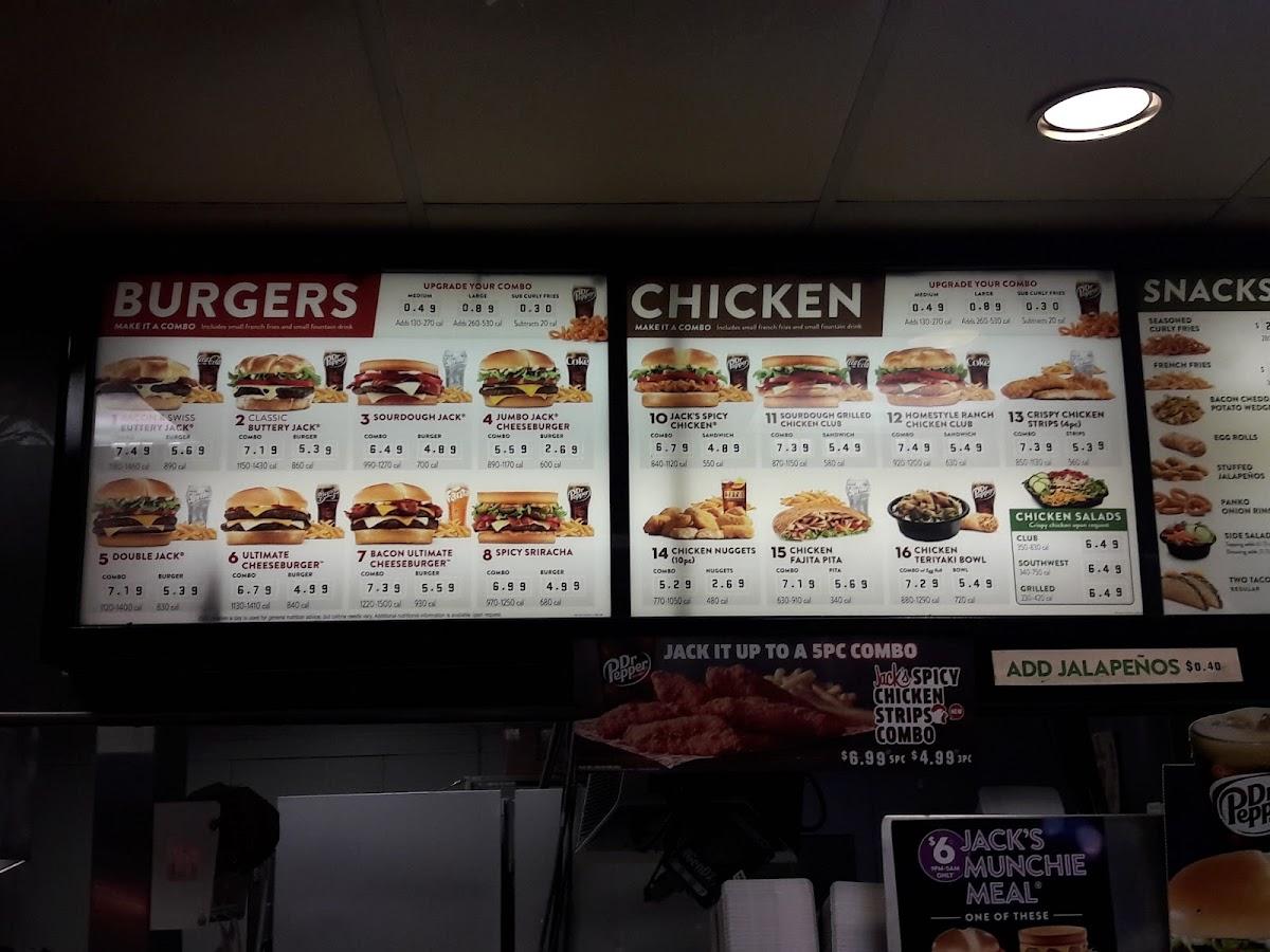 Carta de comida rápida Jack in the Box, Calexico, 121 Rockwood Ave