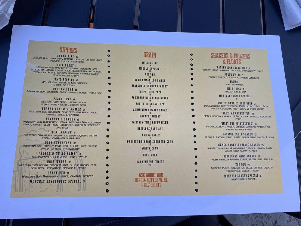 Menu at Shaky Jake’s Burgers & Franks restaurant, Broken Arrow