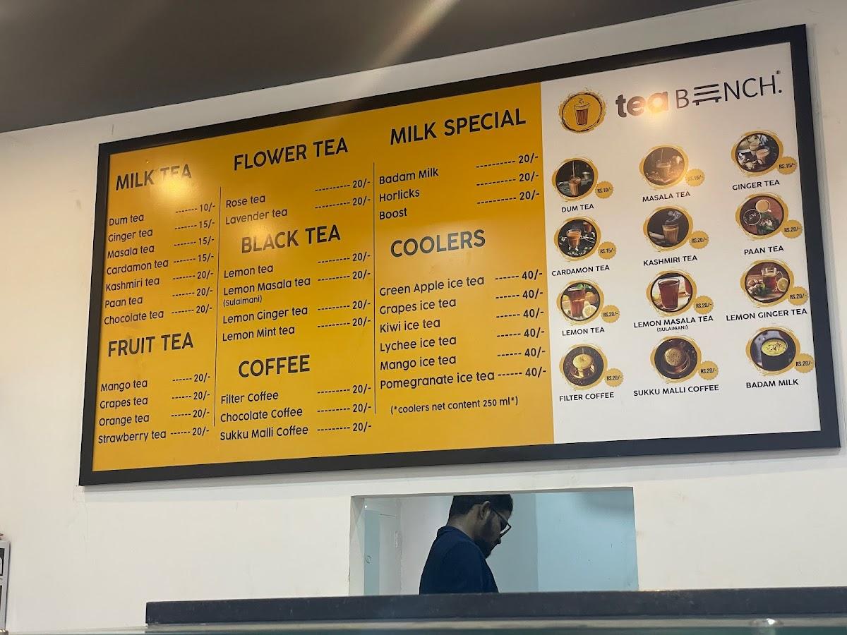 Menu at Teabench, Tenkasi