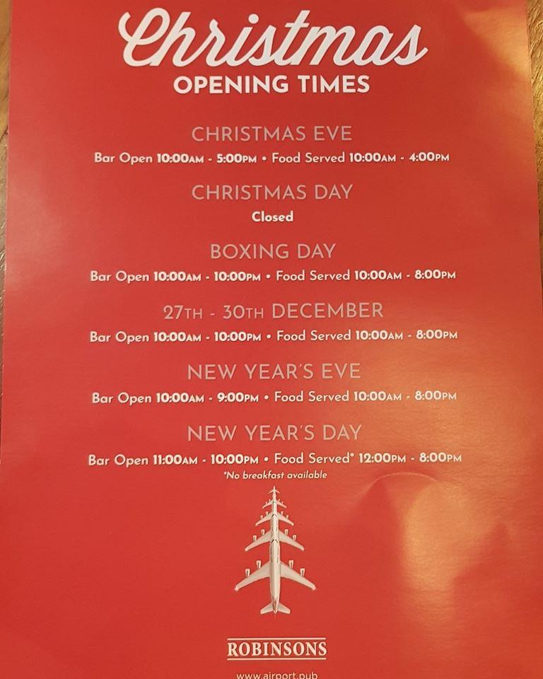 Menu at Airport Pub, Manchester Airport, Ringway