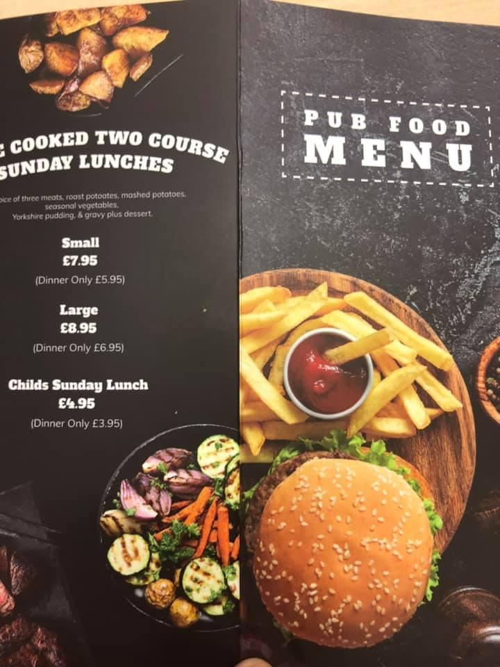 Menu at The Pelican pub & bar, Nottingham, The Pelican Bracebridge Drive