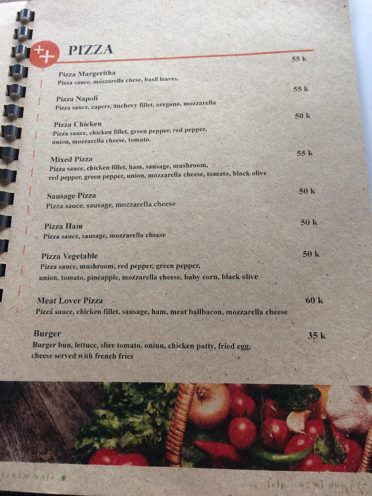 Menu at D Bale restaurant, Sayan