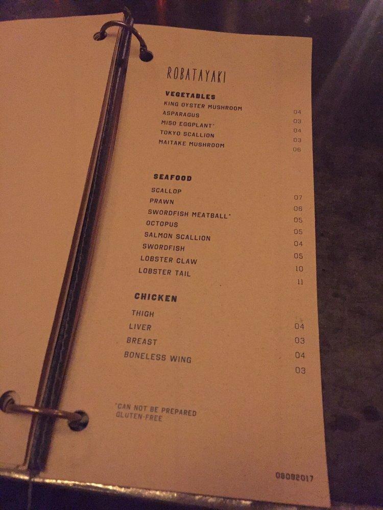 Menu at Double Knot restaurant, Philadelphia