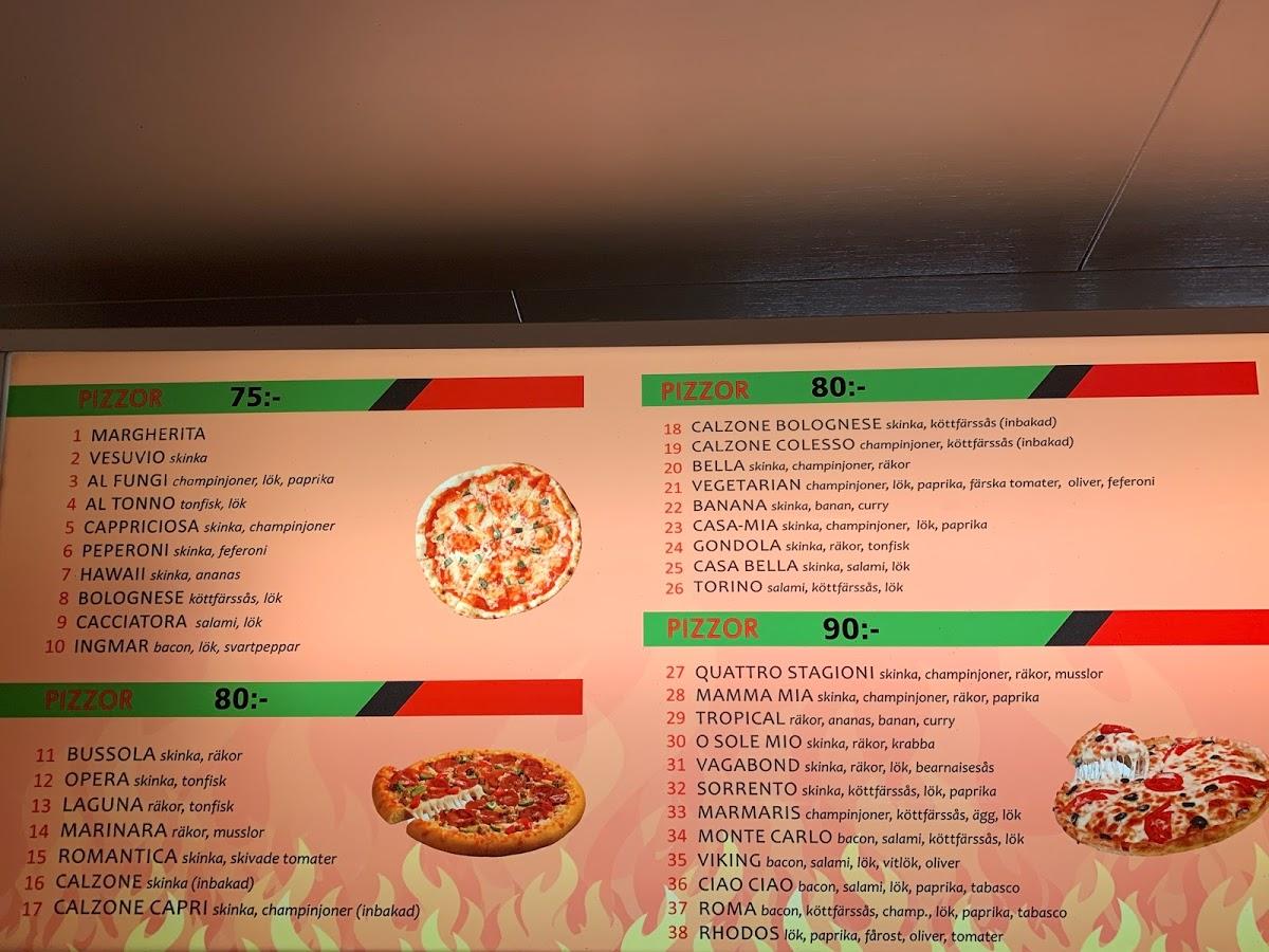 Menu at Sundsvalls Kolgrill & Pizzeria Parma, Sundsvall