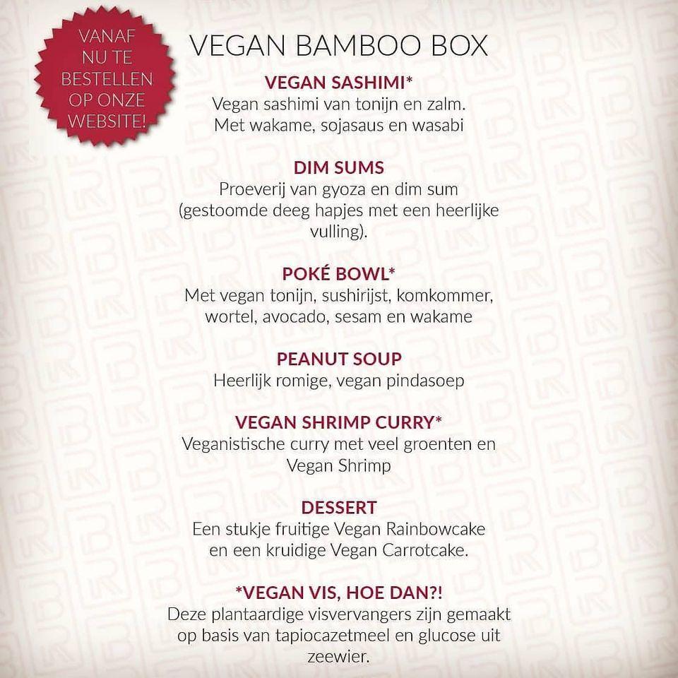 Menu at The Bamboo Room, Hoorn