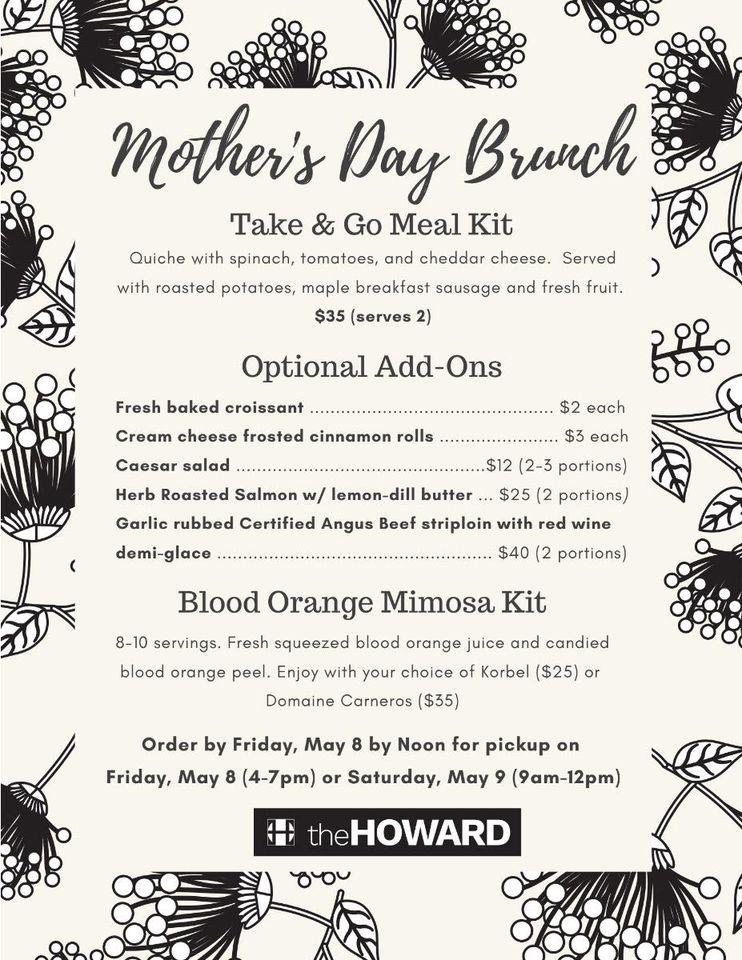 Menu at The Howard restaurant, Oshkosh