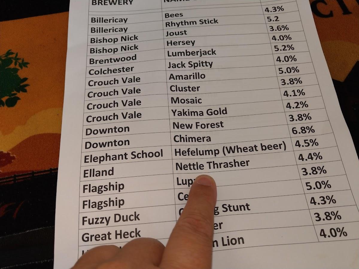 Menu at The Viper Mill Green pub & bar, Ingatestone