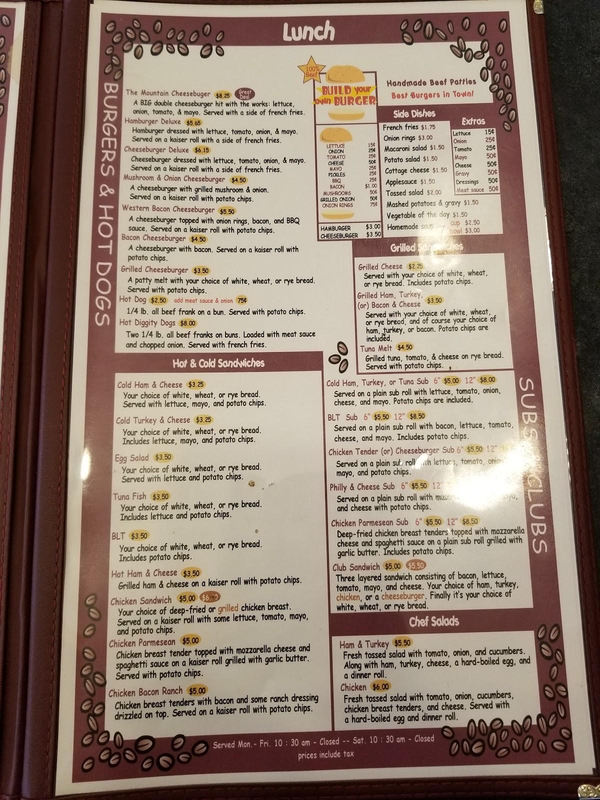 Menu at Three Wishes Cafe, Bath