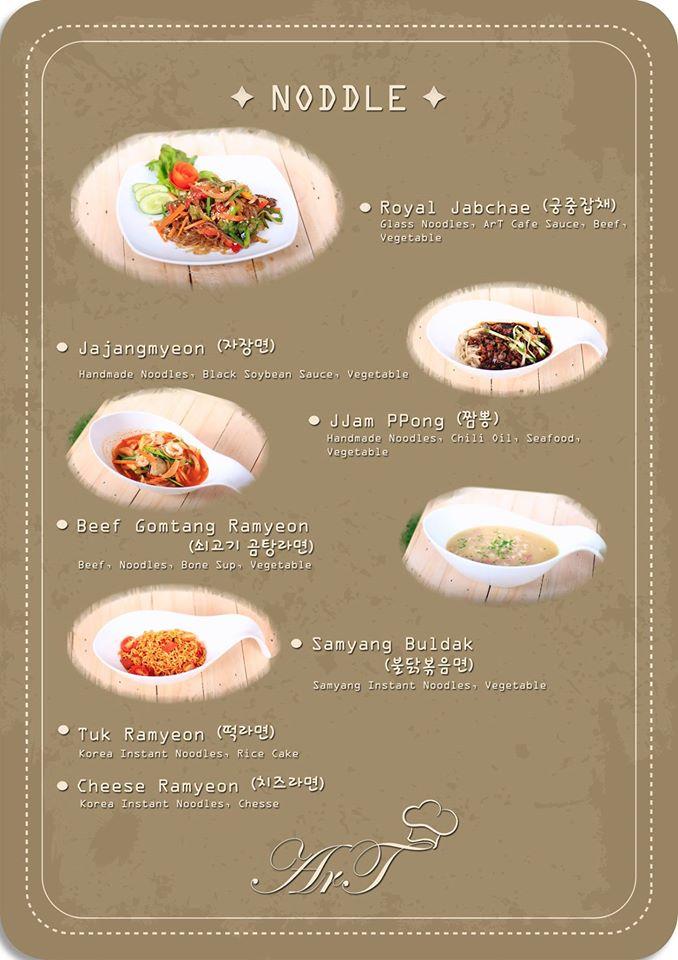 Menu at Art Cafe and Resto, Bandung