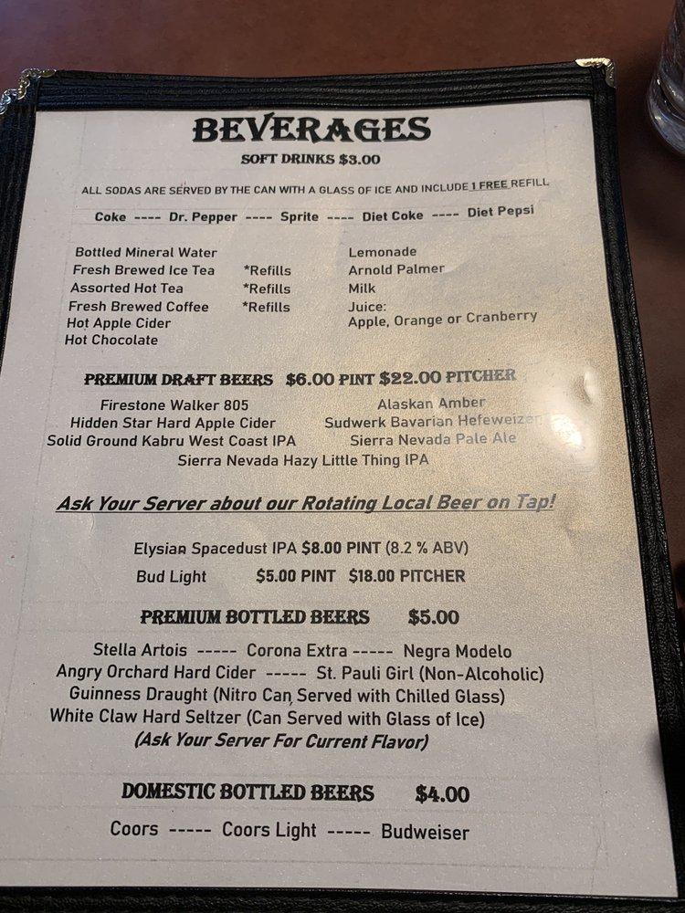 Menu at The Forester Pub & Grill, Camino