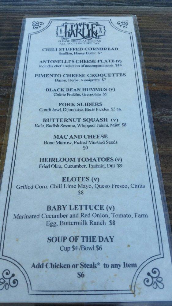 Menu at The Little Darlin pub & bar, Austin