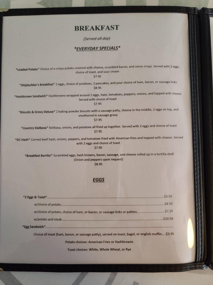 Menu at 3rd Avenue Cafe, Sturgeon Bay, 113 N 3rd Ave