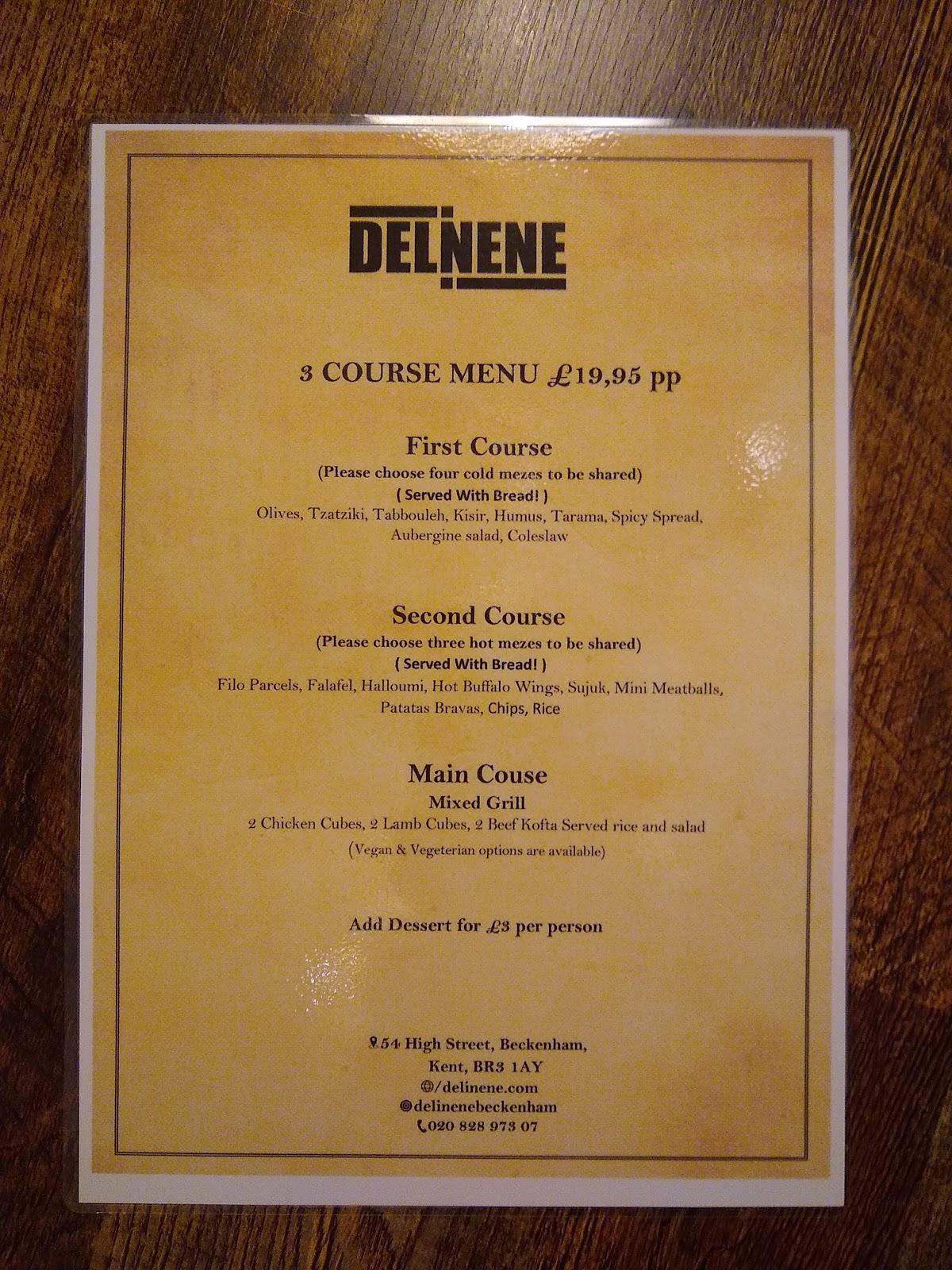 Menu at Deli Nene Restaurant & Cocktail Bar, Beckenham, 52-54 High St