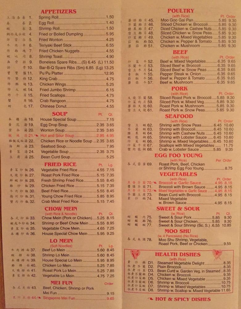 Menu at Happy Day restaurant, Waymart