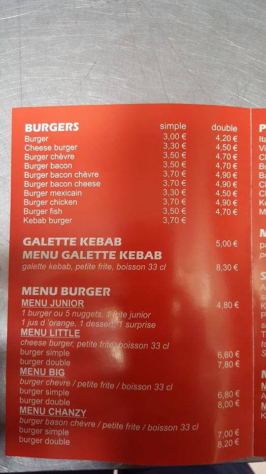 Menu at Little Big Burger restaurant, Le Château-d'Oléron
