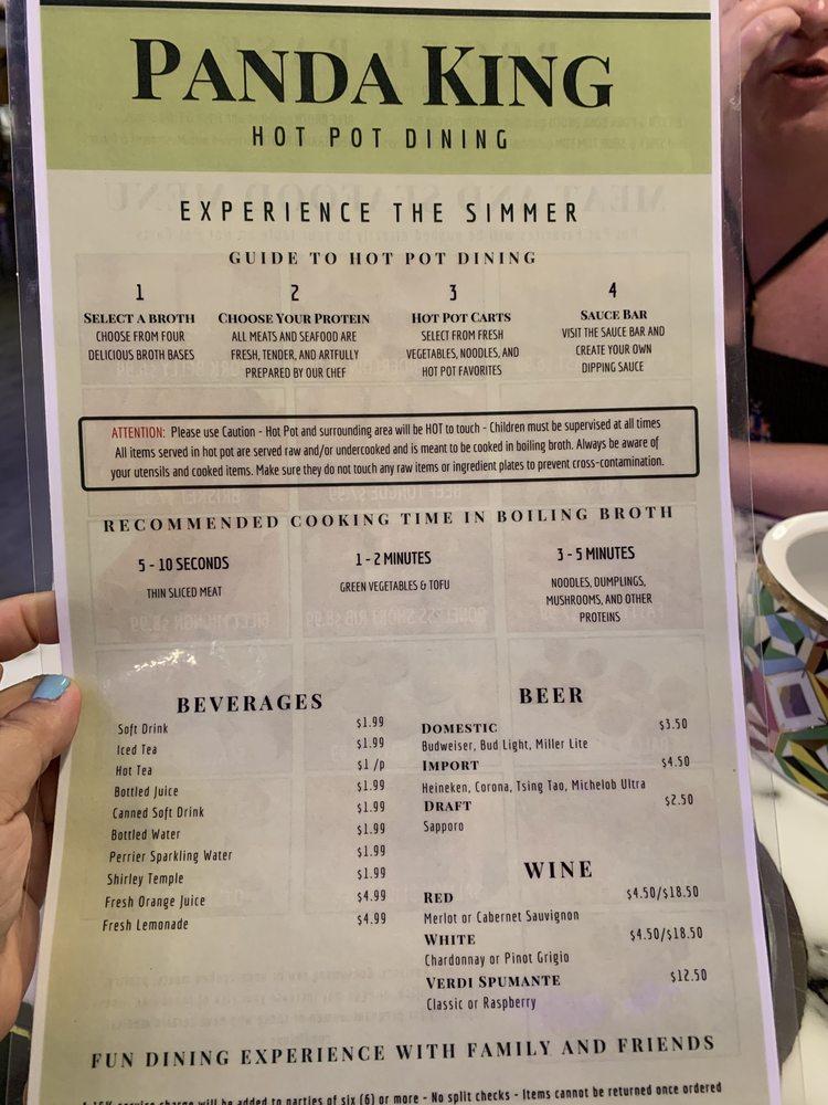Menu at Panda King restaurant, Gretna, 925 Behrman Hwy